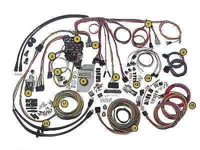 1955 1956 CHEVY WIRE HARNESS KIT COMPLETE AMERICAN AUTOWIRE # 500423 ...
