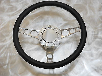 BILLET ALUMINUM STEERING WHEEL GM CHEVY COLUMN 1969 UP MADE IN U.S.A ...