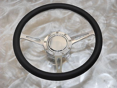 BILLET ALUMINUM STEERING WHEEL GM CHEVY COLUMN 1969 UP MADE IN U.S.A ...
