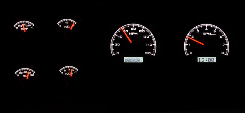 Dakota Digital 1973-1987 Chevy Truck Vhx Black Background White Light ...